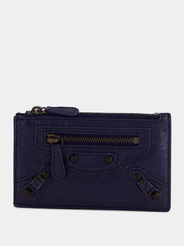 Balenciaga Le City Dark Maree Lambskin Card Holder - Blue
