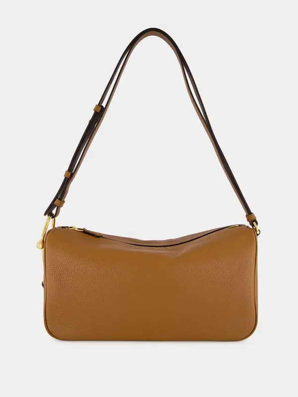 Gucci Leather Half Horsebit Medium Shoulder Bag - Brown