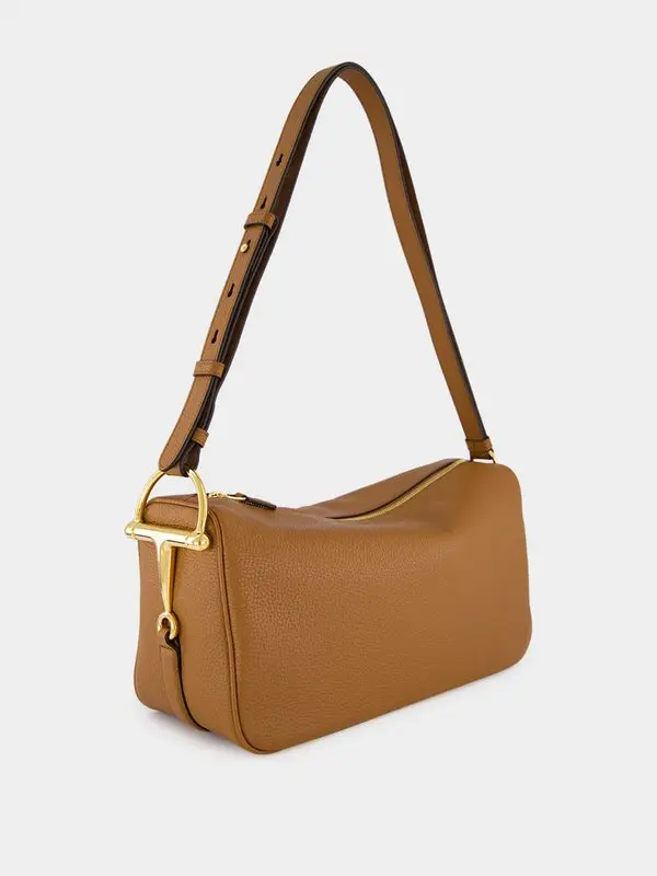 Gucci Leather Half Horsebit Medium Shoulder Bag