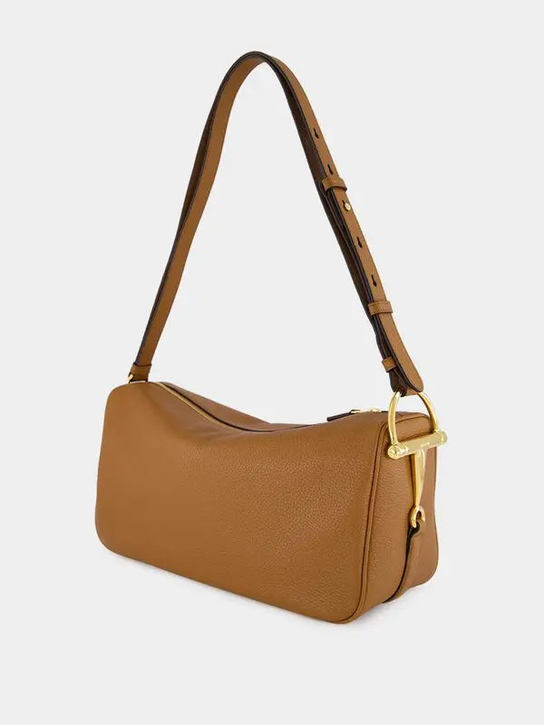Gucci Leather Half Horsebit Medium Shoulder Bag