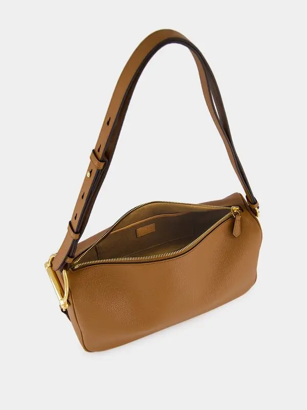 Gucci Leather Half Horsebit Medium Shoulder Bag