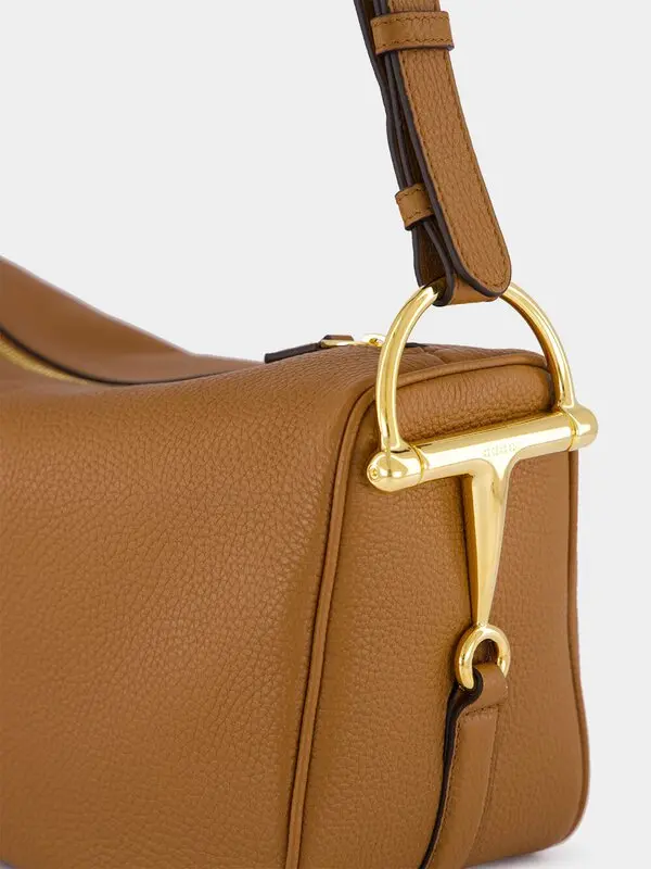 Gucci Leather Half Horsebit Medium Shoulder Bag