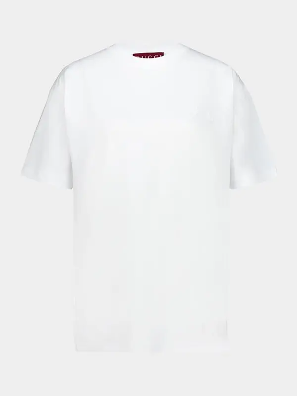 Gucci Cotton T-shirt With Horsebit Beads - White