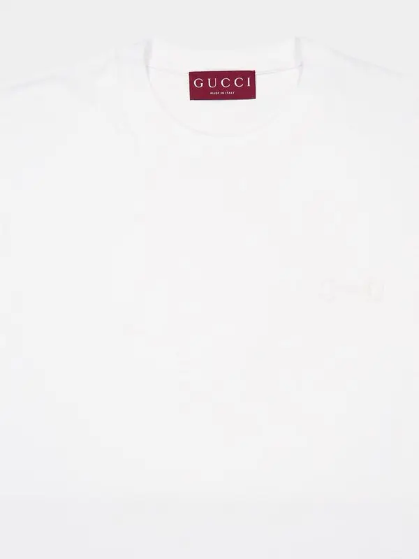 Gucci Cotton T-shirt With Horsebit Beads - White
