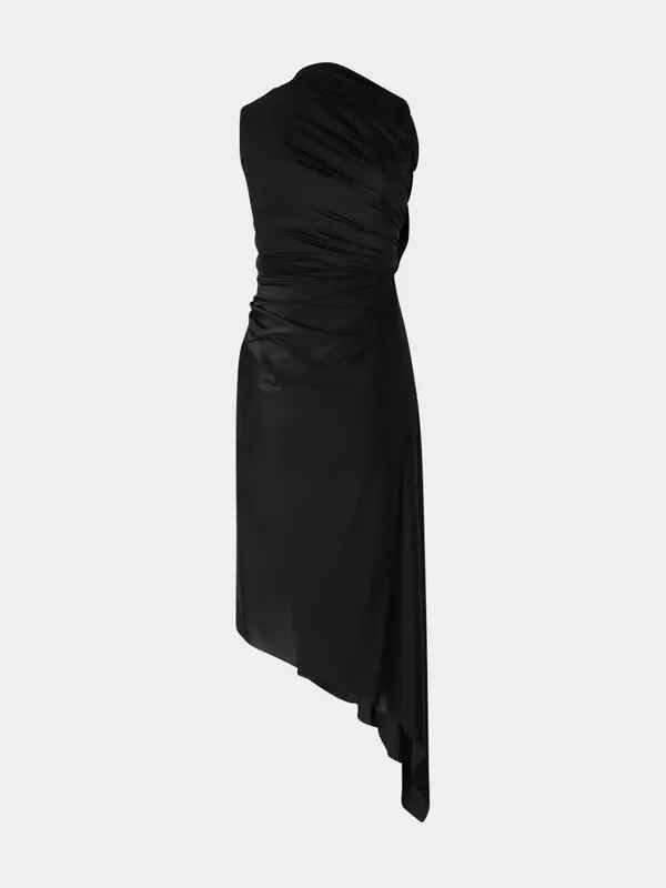 Balenciaga Draped Sleeveless Midi Dress