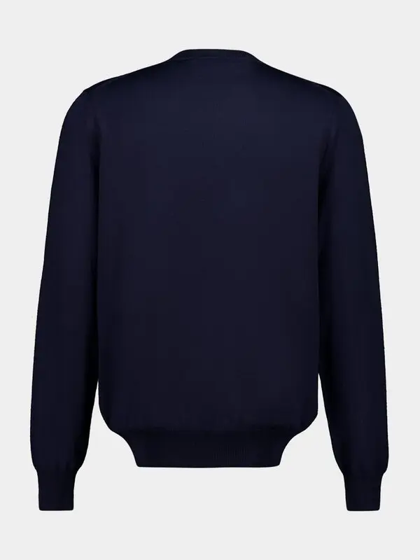 Alexander McQueen Logo Wool Jumper - Blue