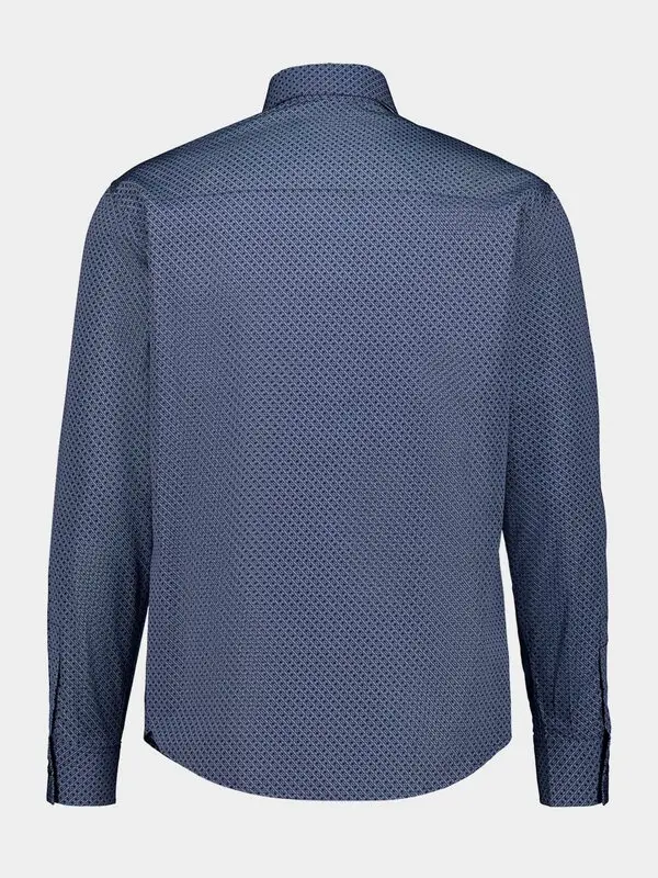 FERRAGAMO Navy Monogram Shirt - Blue