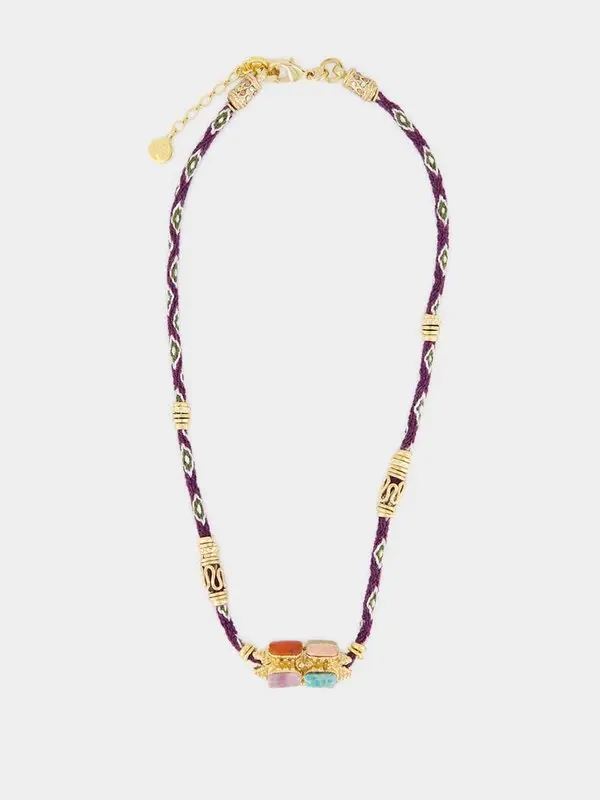 Gas Bijoux Lima Talisman Necklace - Purple