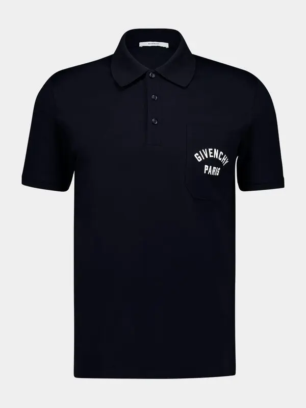 Givenchy Navy Logo Polo Shirt - Blue