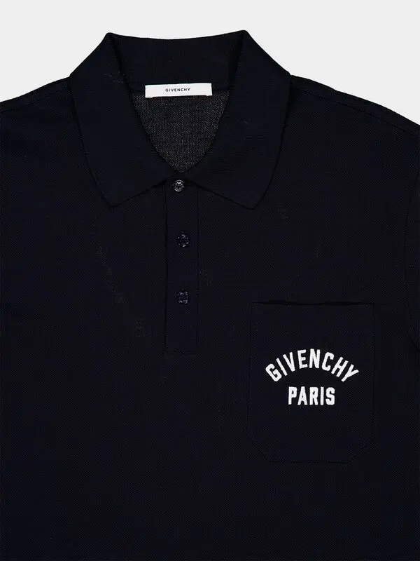 Givenchy Navy Logo Polo Shirt - Blue