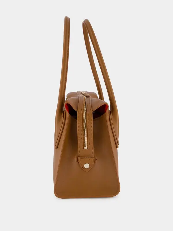 CHRISTIAN LOUBOUTIN Cuoio Venus Medium Calf Leather Shoulder Bag - Brown