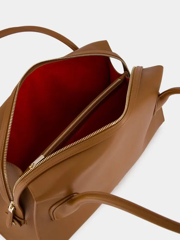 CHRISTIAN LOUBOUTIN Cuoio Venus Medium Calf Leather Shoulder Bag - Brown