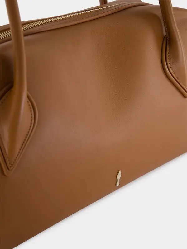 CHRISTIAN LOUBOUTIN Cuoio Venus Medium Calf Leather Shoulder Bag - Brown