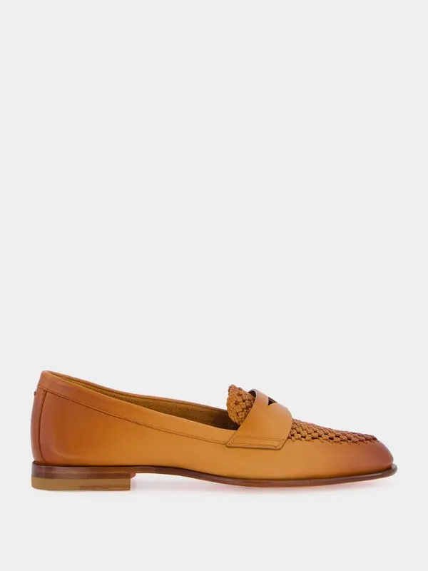 Santoni Light Calf Leather Loafers - Brown
