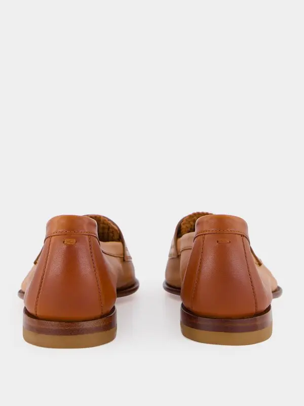 Santoni Light Calf Leather Loafers - Brown