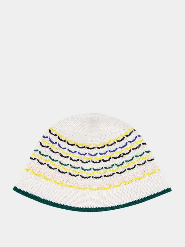 Casablanca Tuck Stitch Bucket Hat - Multicolour