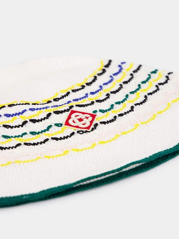 Casablanca Tuck Stitch Bucket Hat - Multicolour
