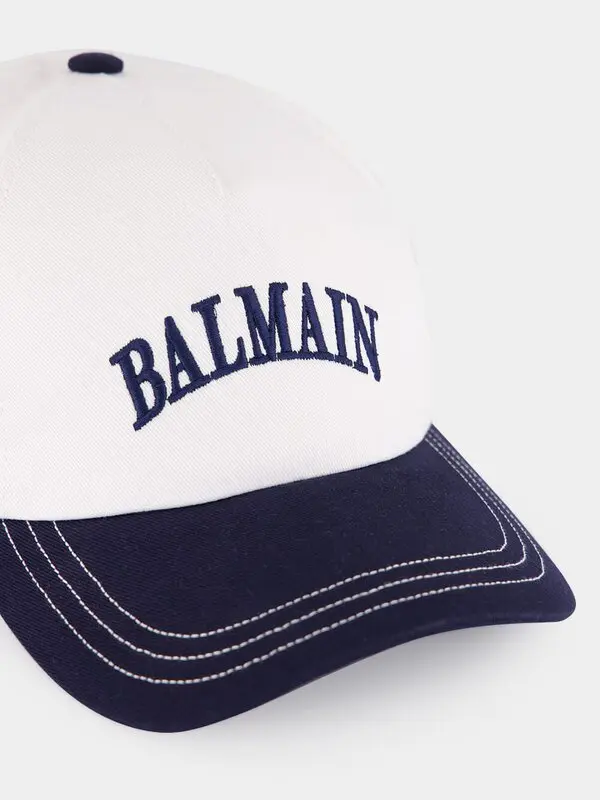 Balmain Two-tone Cotton Vintage Cap