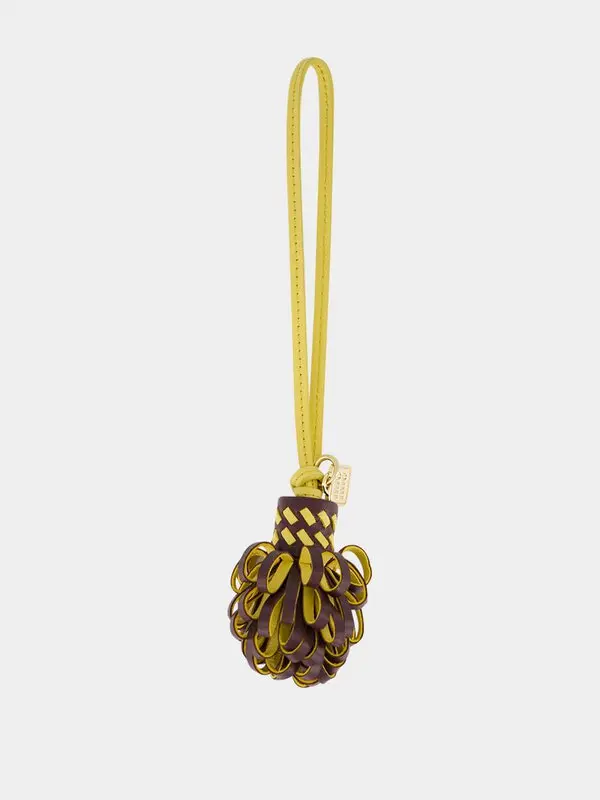 Miu Miu Nappa Leather Key Chain - Brown