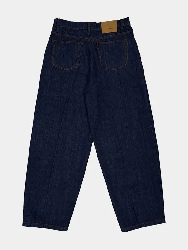 AMI Paris Cotton Balloon Fit Jeans - Blue