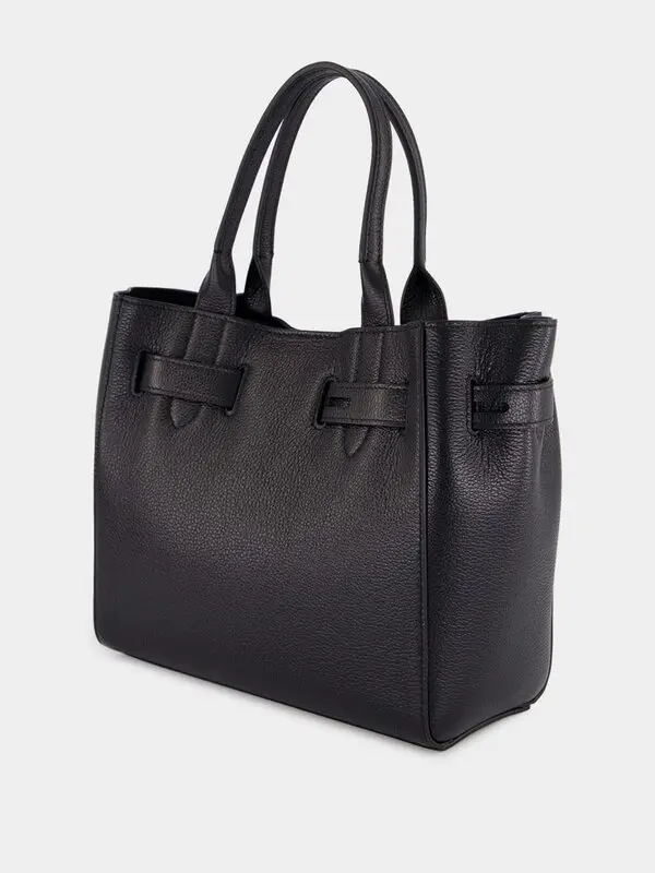 TOM FORD Leather Belted Tote Bag - Black