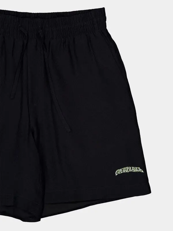 Casablanca Volcano Jacquard Silk Shorts - Multicolour