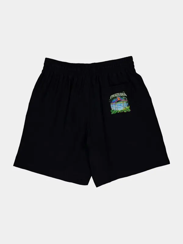 Casablanca Volcano Jacquard Silk Shorts - Multicolour