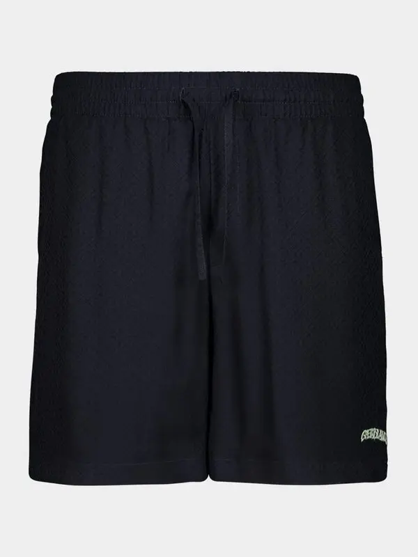 Casablanca Volcano Jacquard Silk Shorts - Multicolour