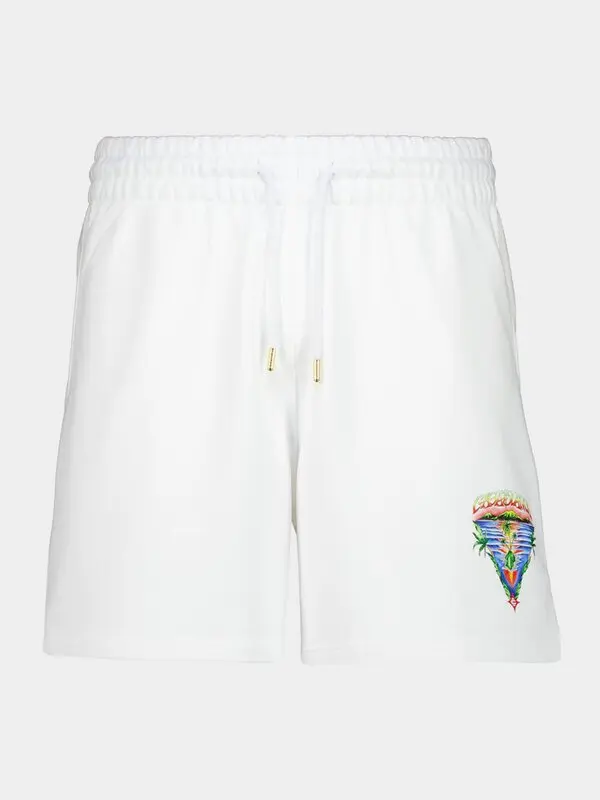 Casablanca Innocence Triangle Sweatshorts - White