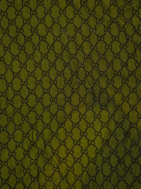 Gucci Embroidered Silk Georgette Dress - Green