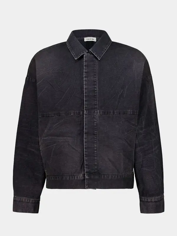 Fear Of God Washed Cotton Utility Jacket - Black