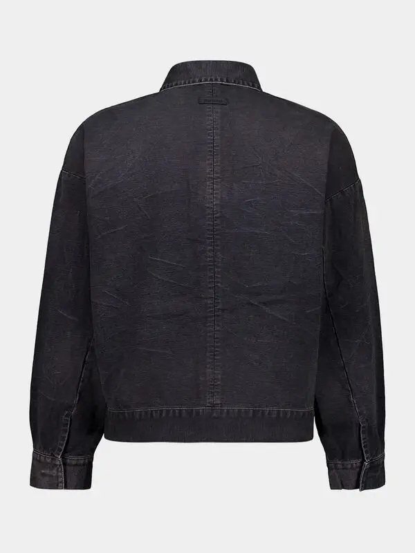 Fear Of God Washed Cotton Utility Jacket - Black