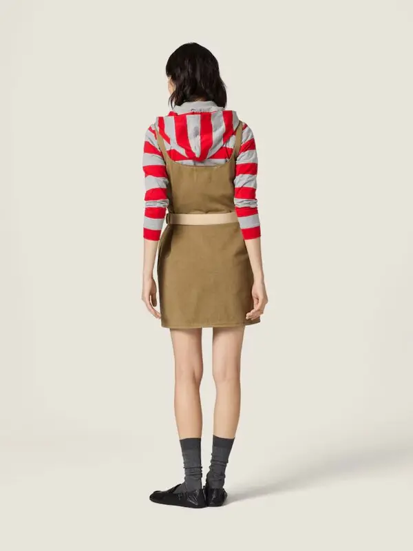 Miu Miu Belted Cotton Mini Dress