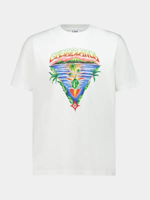 Casablanca White Innocence Triangle Classic T-shirt - Multicolour