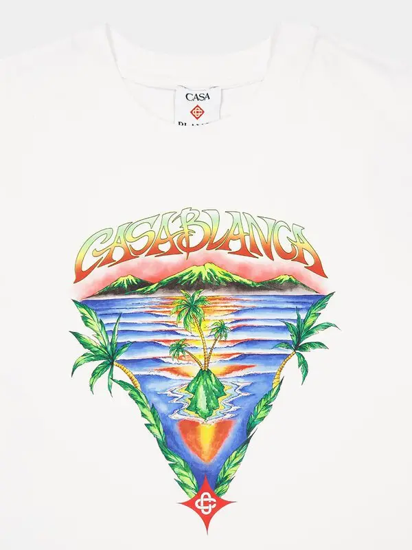 Casablanca White Innocence Triangle Classic T-shirt - Multicolour