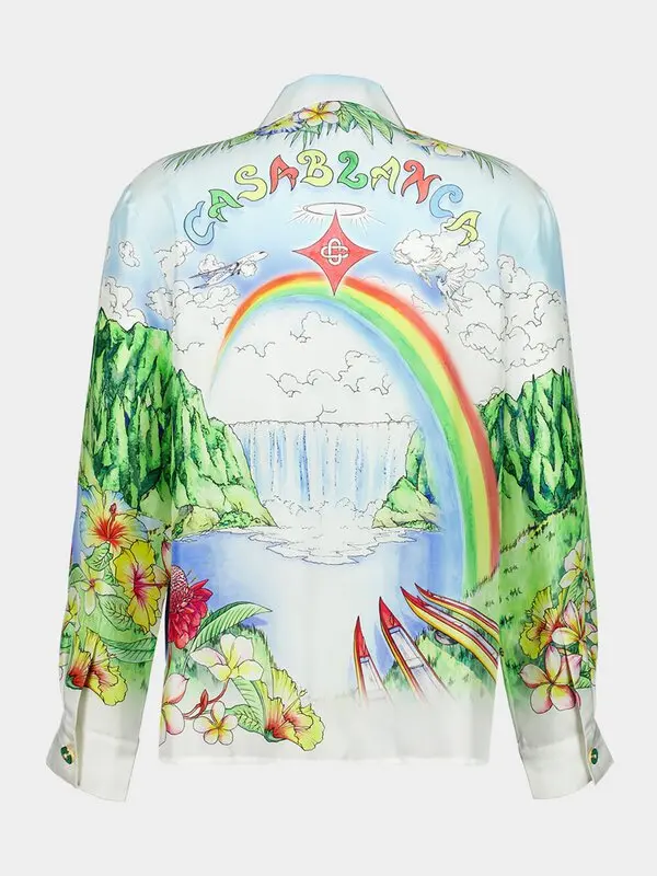 Casablanca Aloha Long Sleeve Silk Shirt - Multicolour