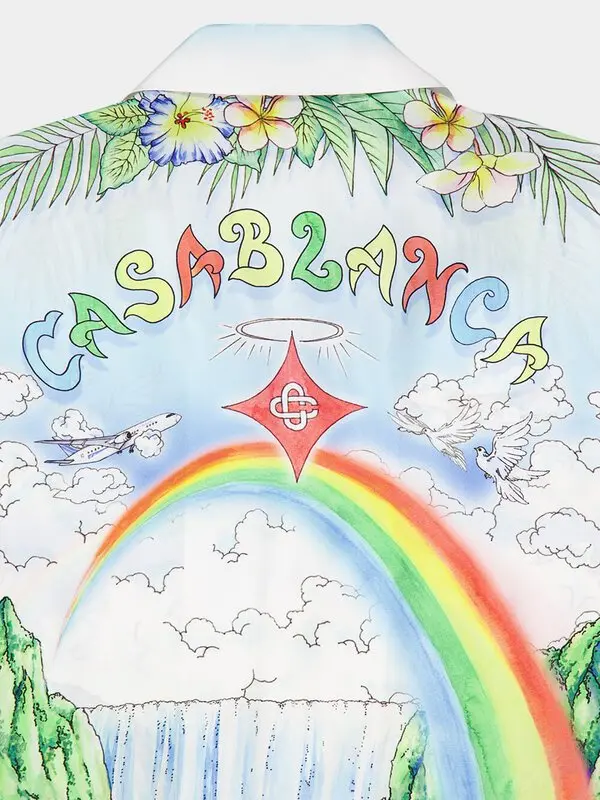 Casablanca Aloha Long Sleeve Silk Shirt