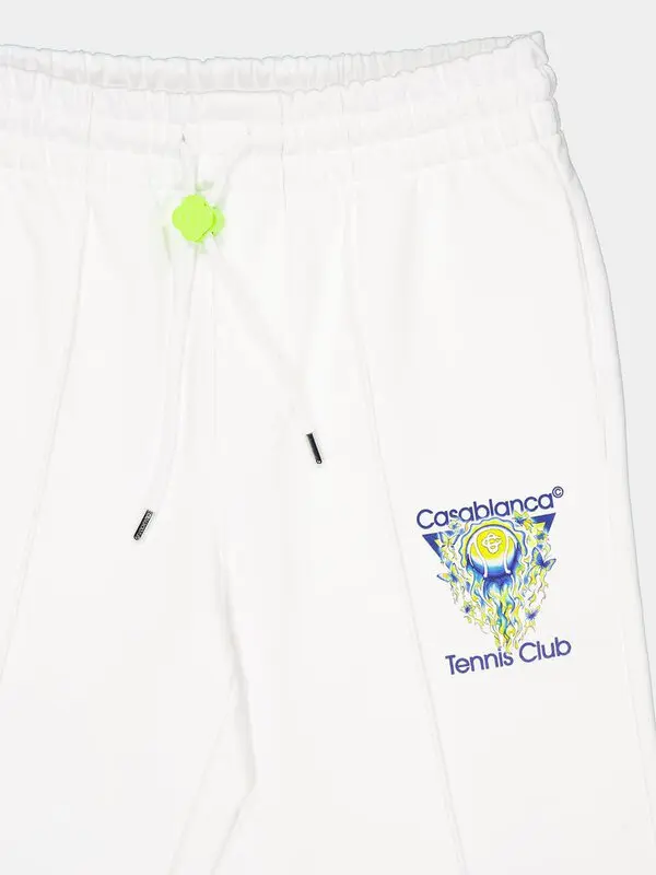Casablanca Tennis Club Icon Pintuck Joggers - White