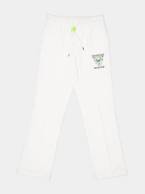 Casablanca Tennis Club Icon Pintuck Joggers - White