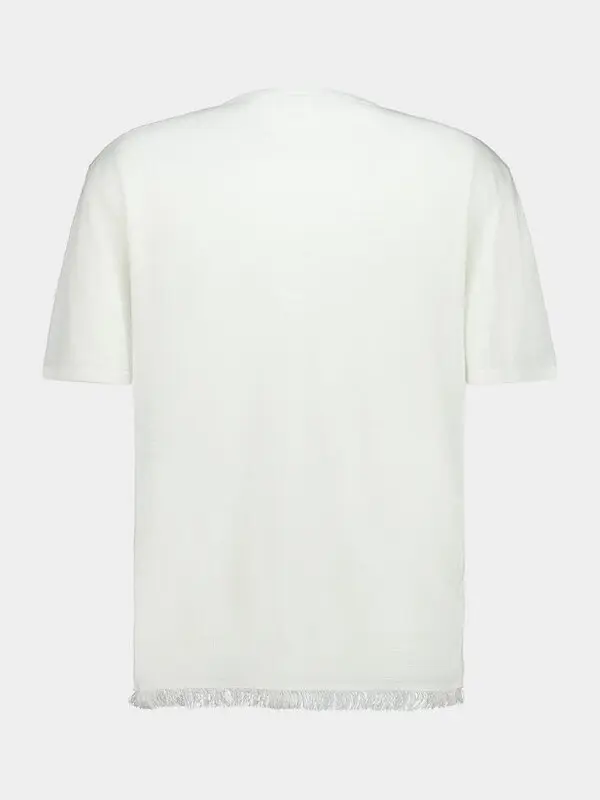 Alanui Linen Casual Fit Short-sleeve T-shirt - White