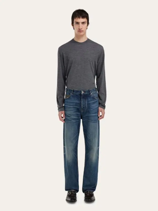 FERRAGAMO Vintage Five-pocket Straight-leg Jeans - Blue
