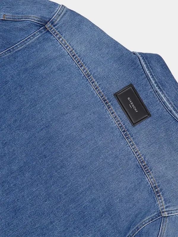Givenchy Medium Shadow Denim Couture Seam Shirt - Blue