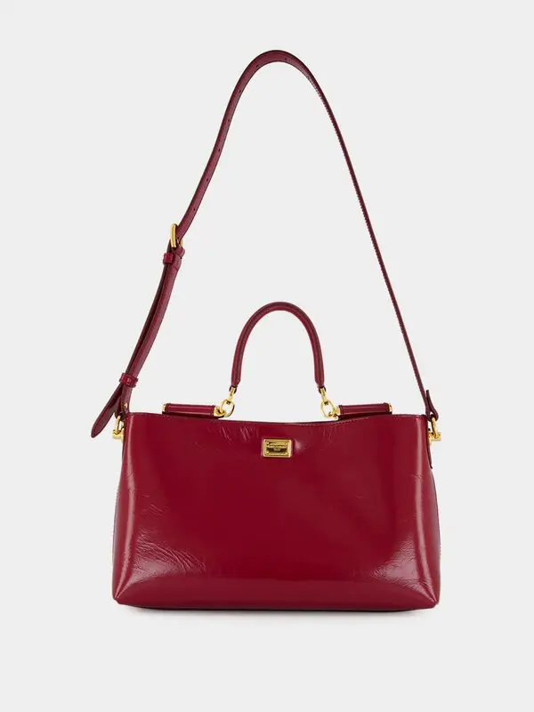 Dolce & Gabbana Vittoria Handbag In Calfskin - Red