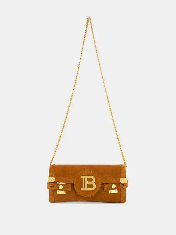 Balmain B-buzz 23 Suede Pouch - Brown