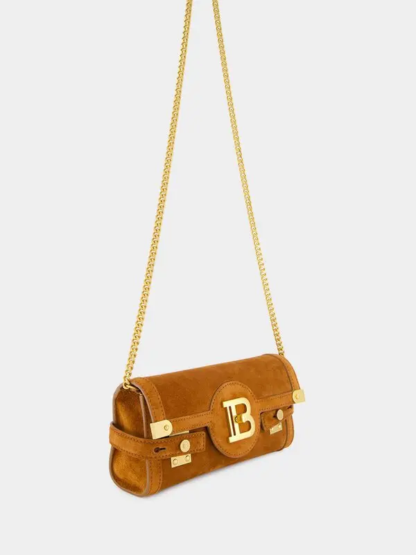 Balmain B-buzz 23 Suede Pouch - Brown