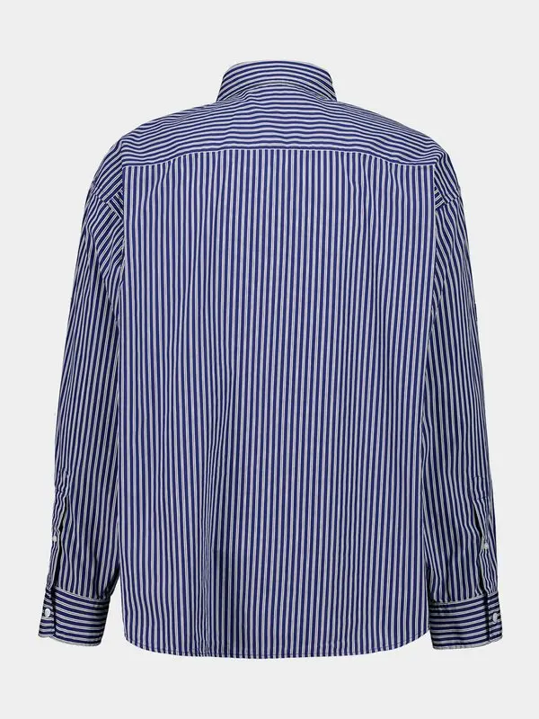 Balenciaga Striped Oversized Cotton Shirt