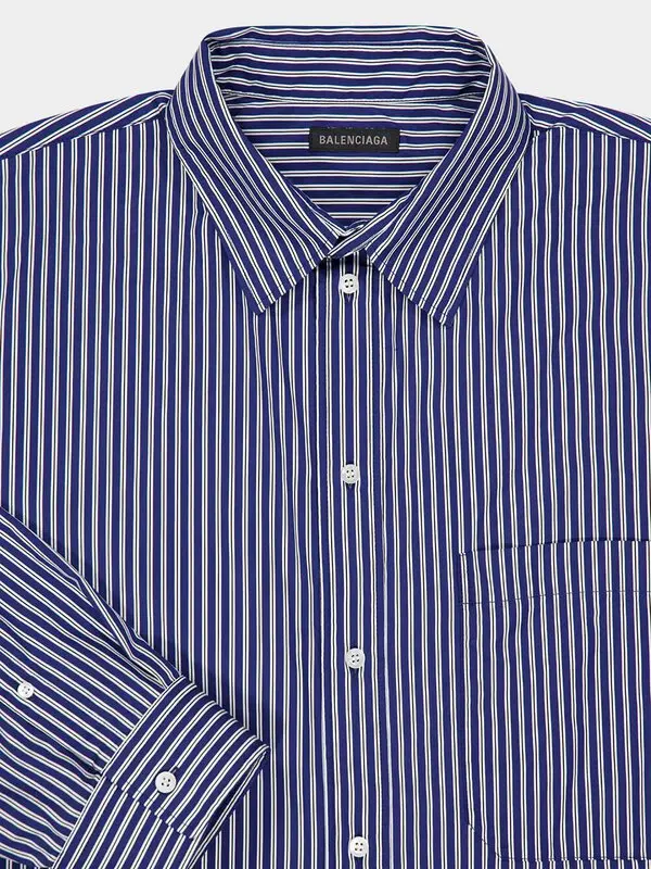 Balenciaga Striped Oversized Cotton Shirt