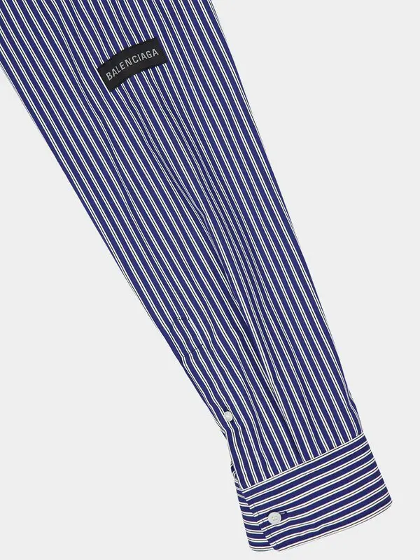 Balenciaga Striped Oversized Cotton Shirt
