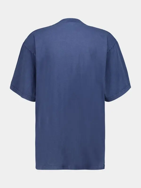 Balenciaga Twisted Cotton T-shirt - Blue