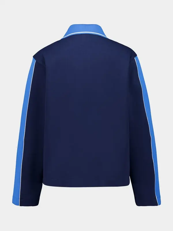 Casablanca Punto Polo Collared Sweatshirt - Blue
